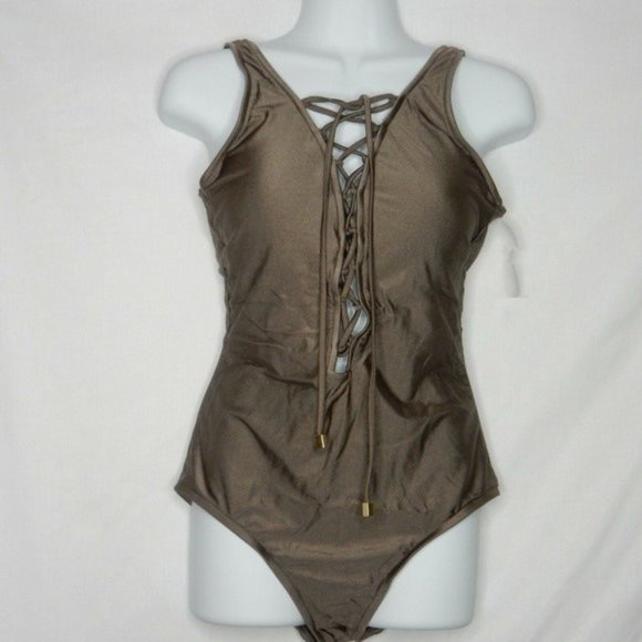 Mossimo Supply Co. | Swim | Mossimo Womens Lace Up One Piece Swimwear ...